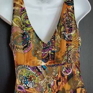 Cache | Tops | Cache Fringe Silk Top | Poshmark